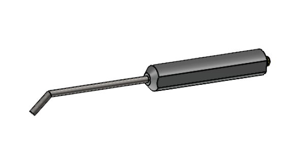 Eddy Current Surface Probe Shielded, 4.5" Length, MicroDot Connector ...